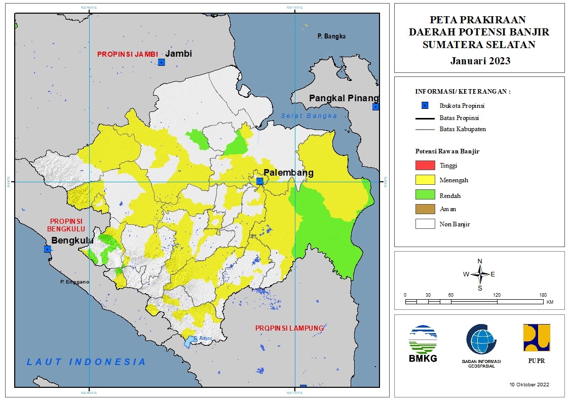 Prakiraan Daerah Potensi Banjir Provinsi Sumatera Selatan Periode ... Prakiraan Daerah Potensi Banjir Provinsi Sumatera Selatan Periode ...