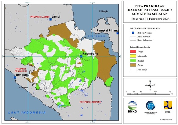 Prakiraan Daerah Potensi Banjir Dasarian Provinsi Sumatera Selatan ... Prakiraan Daerah Potensi Banjir Dasarian Provinsi Sumatera Selatan ...