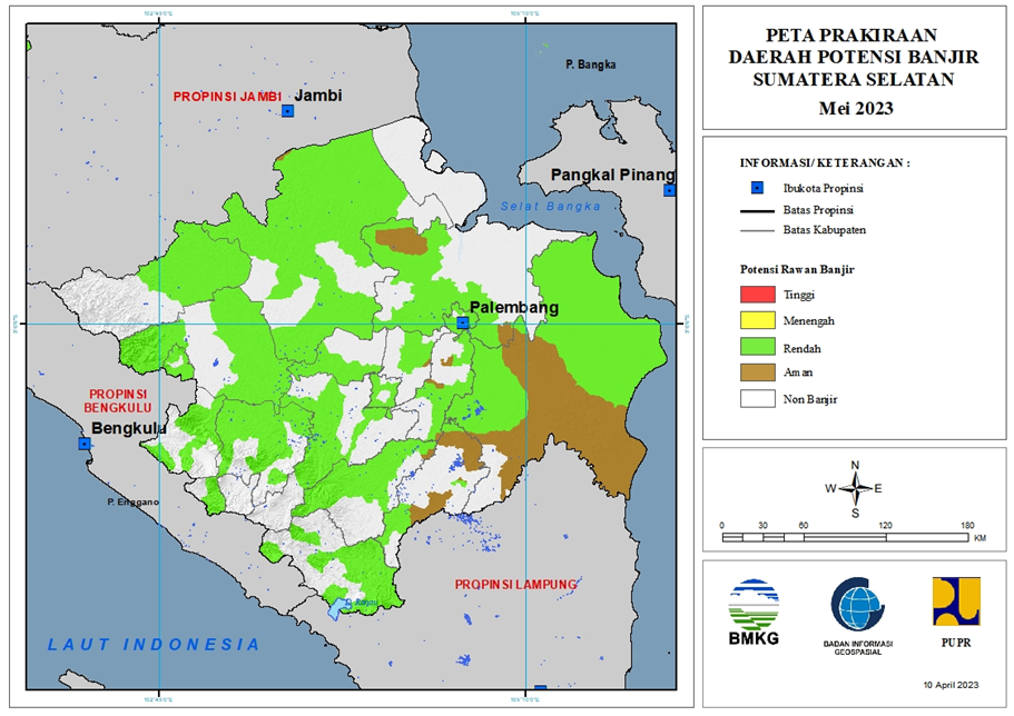 Prakiraan Daerah Potensi Banjir Provinsi Sumatera Selatan Periode Mei ... Prakiraan Daerah Potensi Banjir Provinsi Sumatera Selatan Periode Mei ...