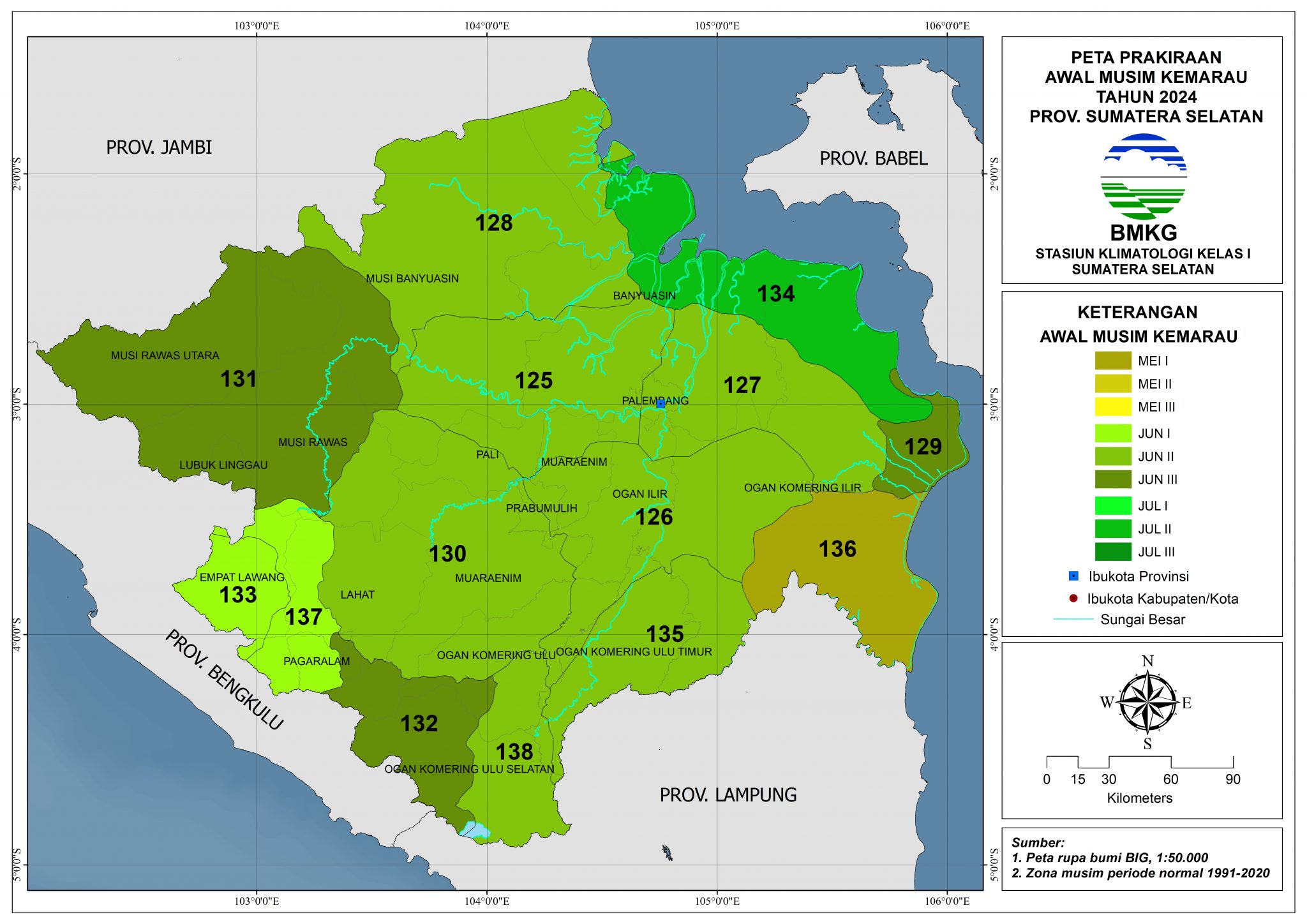 Prakiraan Musim Kemarau Tahun 2024 – Stasiun Klimatologi Sumatera Selatan