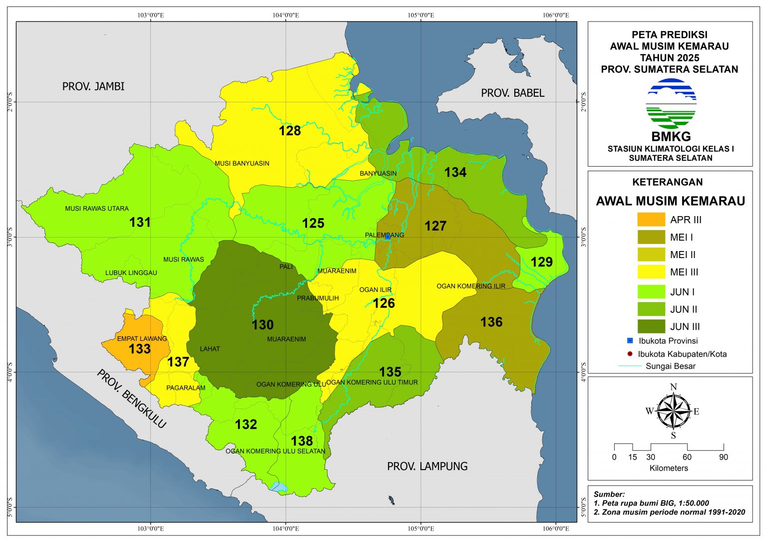 Prediksi Musim Kemarau Tahun 2025 (Pemutakhiran hingga 20 Mei 2025) – Stasiun Klimatologi ...